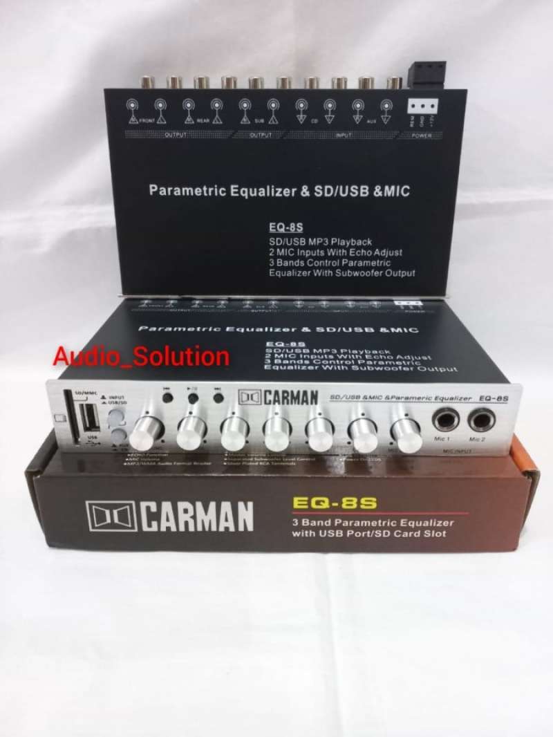 Promo Parametric Equalizer Carman EQ-8S Preamp Carman EQ/SD/USB/INPUT ...