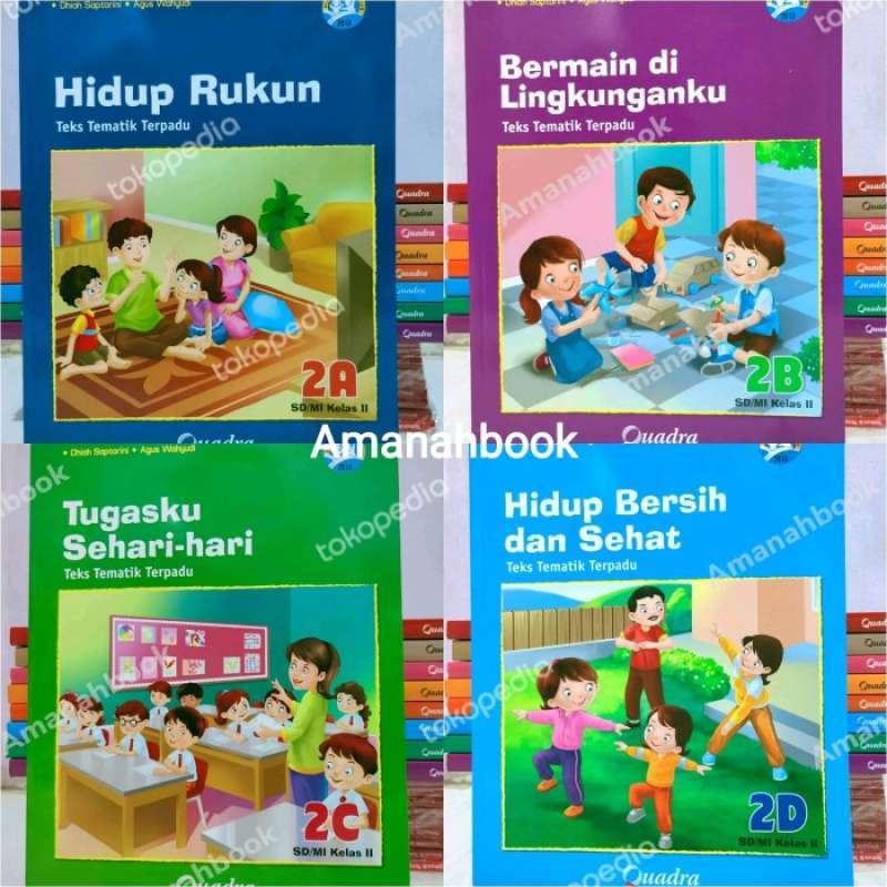 Jual Buku Tematik Kelas 2 SD Semester 1 Tema abcd K13 Quadra di Seller ...