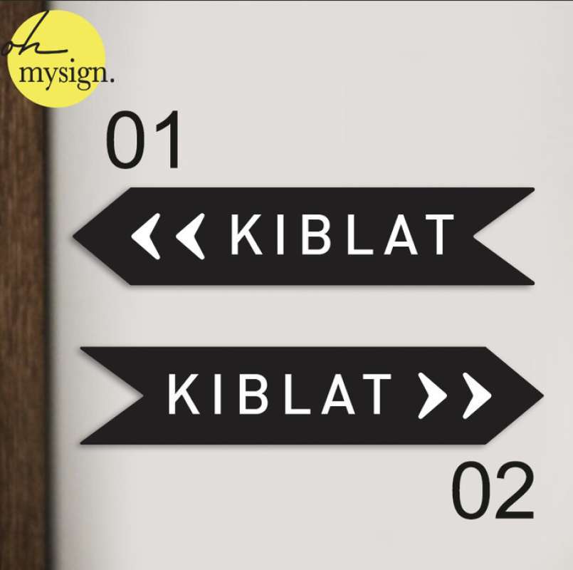Jual SIGN AKRILIK KIBLAT PANAH | ACRYLIC SIGNAGE ARAH KIBLAT di Seller ...