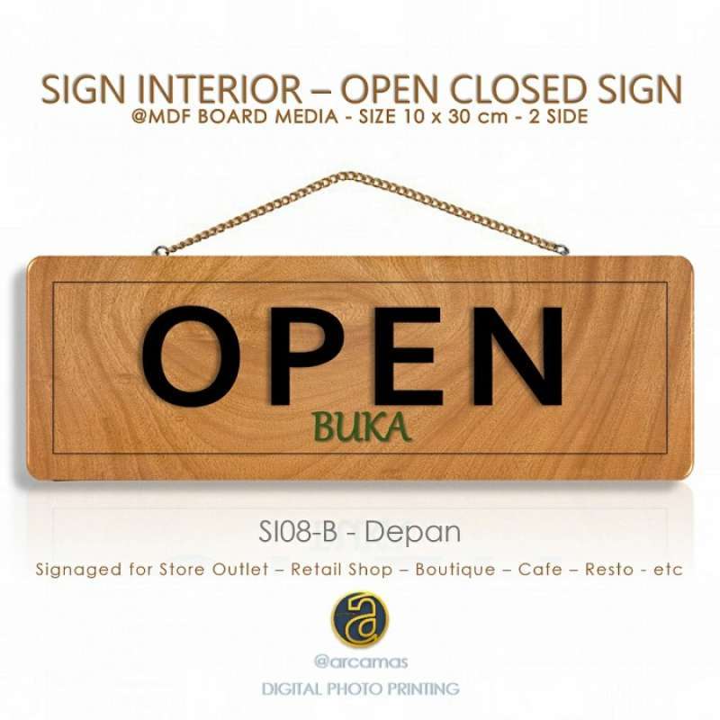 Promo Sign Board Open Closed - Papan Tulisan Buka Tutup - Signaged Toko ...