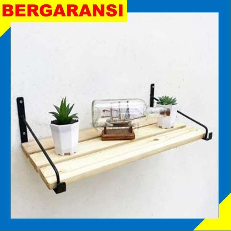 Jual rak buku dinding besi dan kayu minimalis vintage kuno es sepatu ...