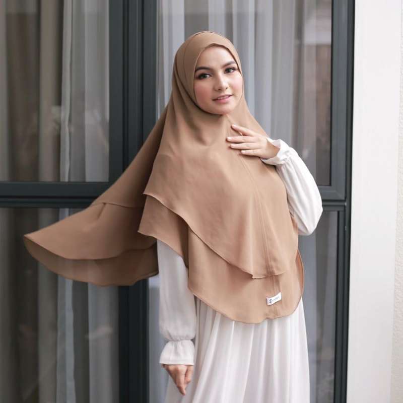 Jual Hijab Ellysha 2in1 Nazeera Slimmy Hijab Syari Brown Di Seller ...