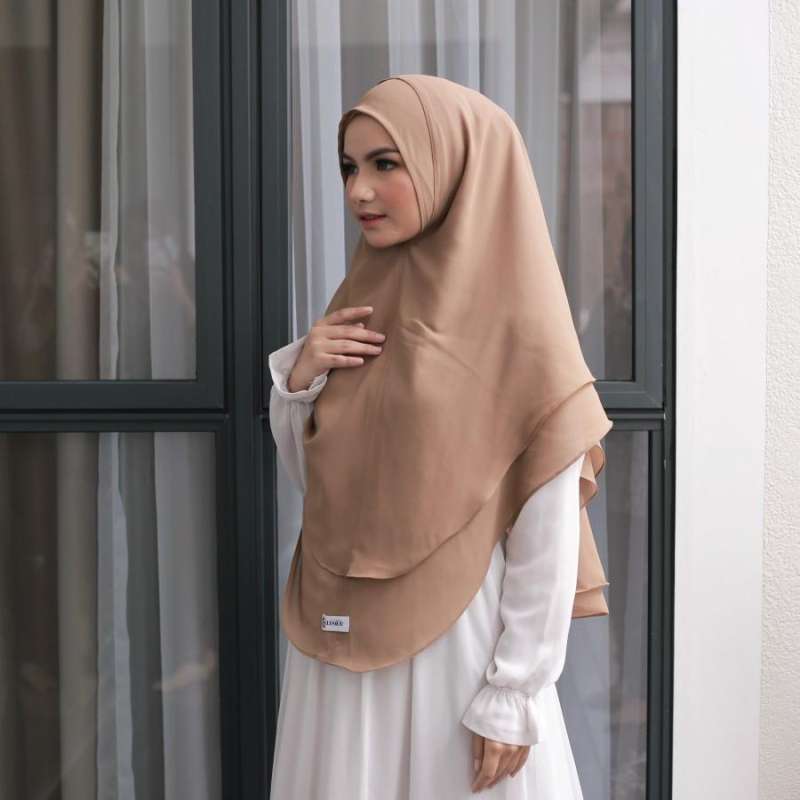Jual Hijab Ellysha 2in1 Nazeera Slimmy Hijab Syari Brown Di Seller ...