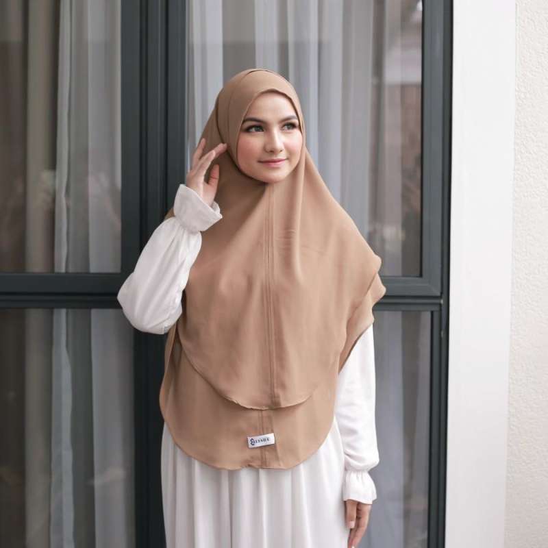 Jual Hijab Ellysha 2in1 Nazeera Slimmy Hijab Syari Brown Di Seller ...