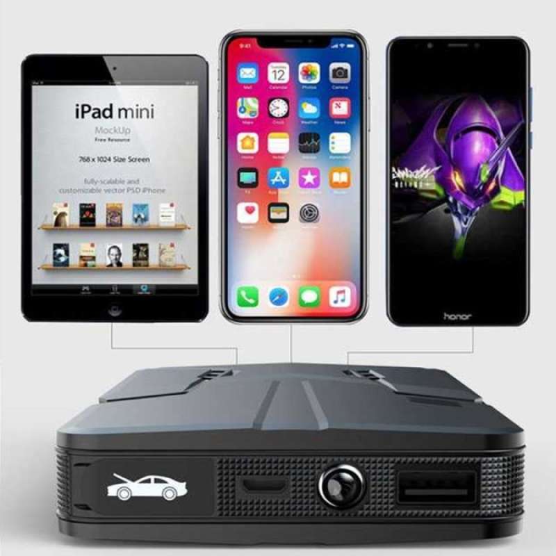 Jual Jumper Aki Mobil Portable Power Bank 20000mah Senter For Android ...