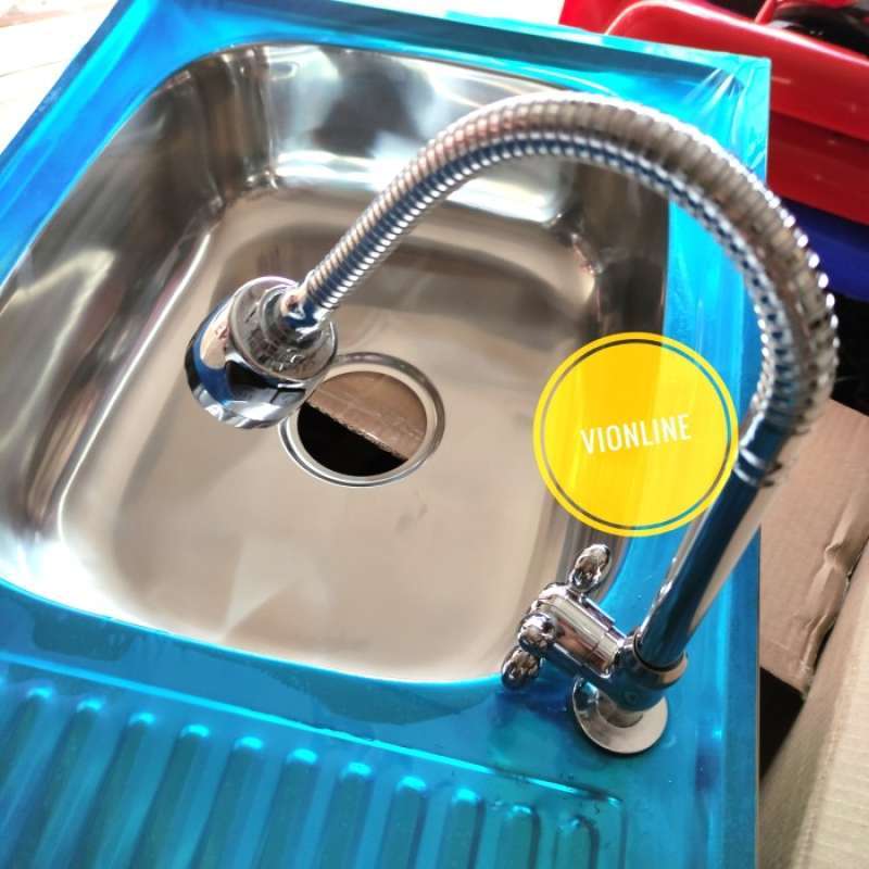 Promo Paket bak cuci piring meja komplit/table stainless 80cm Diskon 23 ...