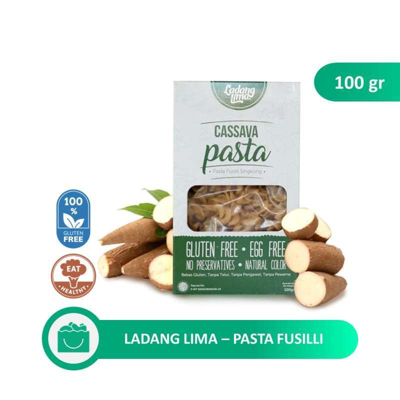 Jual Ladang Lima Pasta Fusili Cassava Singkong Gluten Free 100gr di ...