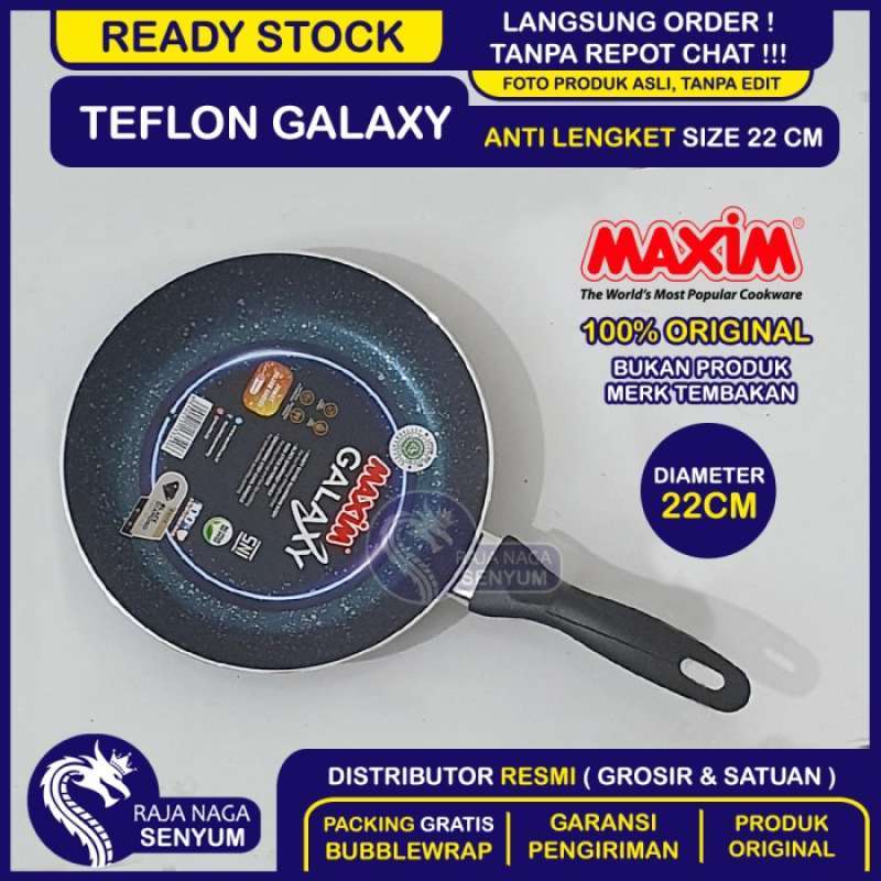 Promo TEFLON MAXIM GALAXY PENGGORENGAN WOK PAN WOKPAN FRYPAN FRY WAJAN ...