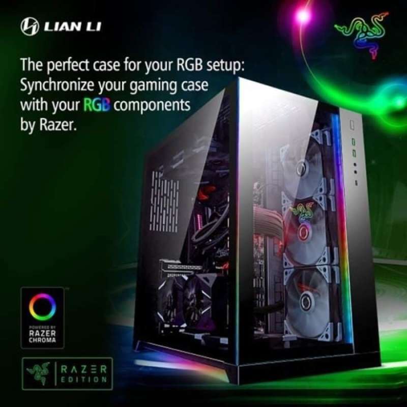Promo Lian Li Pc-O11 Dynamic Razer Edition - Rgb Tempered Glass Front ...