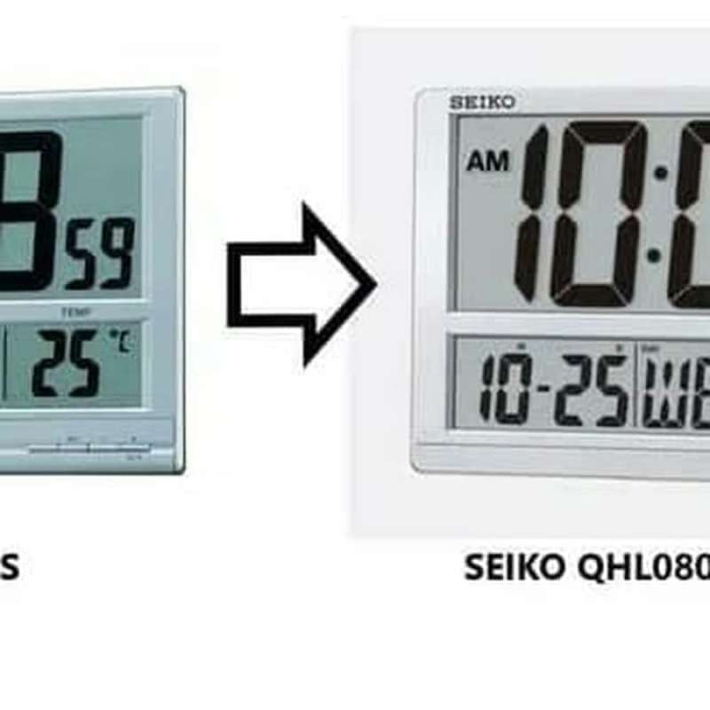 Jual jam dinding digital SEIKO original di Seller Briellee_shop ...