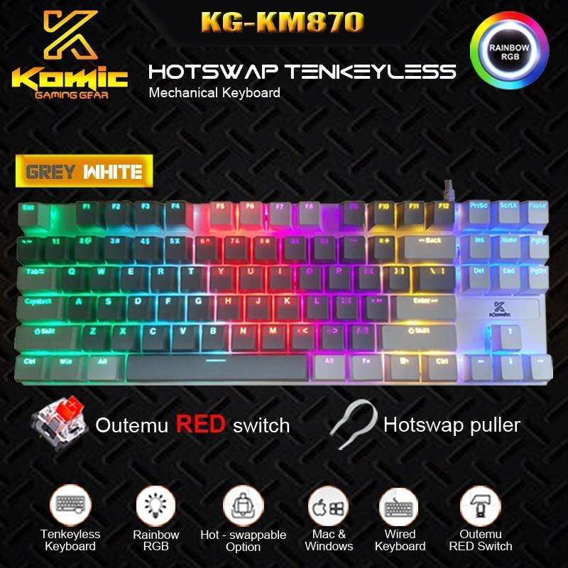 Jual Komic KG-KM870 / Keyboard Mechanical Hotswap TKL di Seller ...