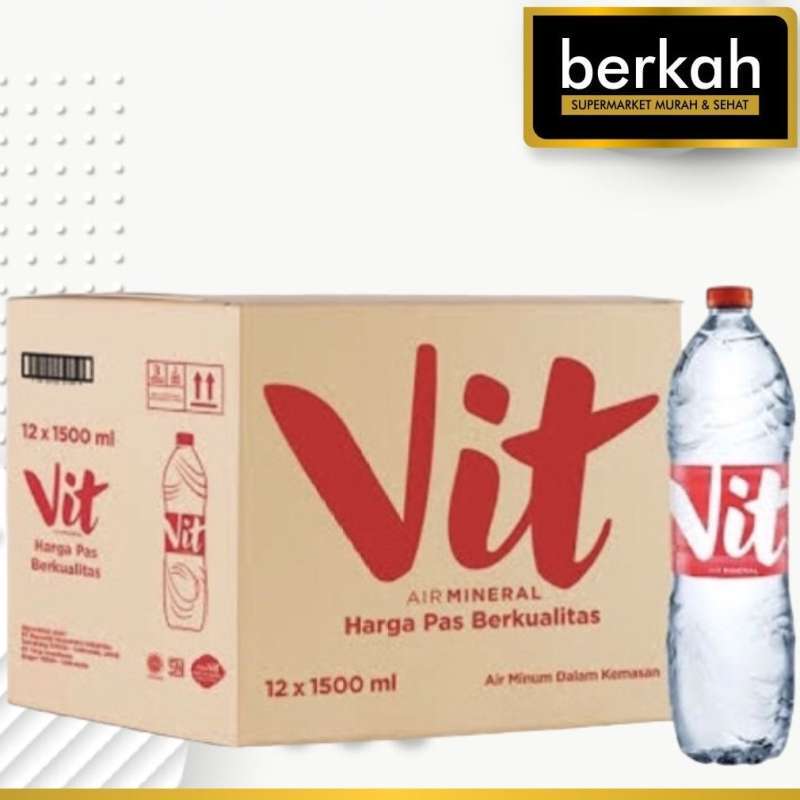 Jual VIT AIR MINERAL 1500 ML X 12 PCS 1 KARTON di Seller Berkah Supermarket - Masale, Kota ...