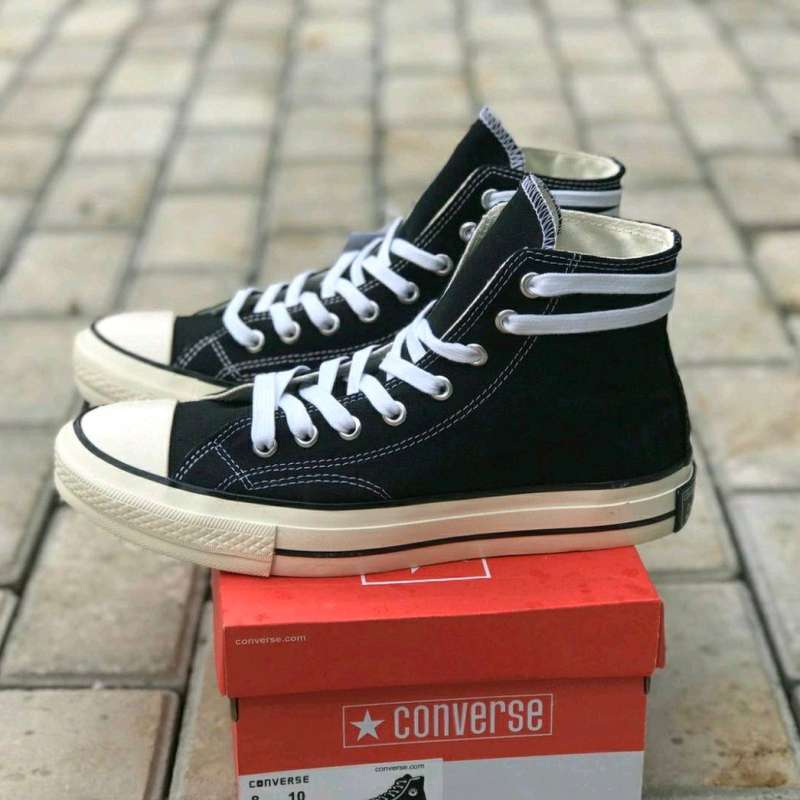 Jual Sepatu Converse 70s High Premium Black White Di Seller Toko ...