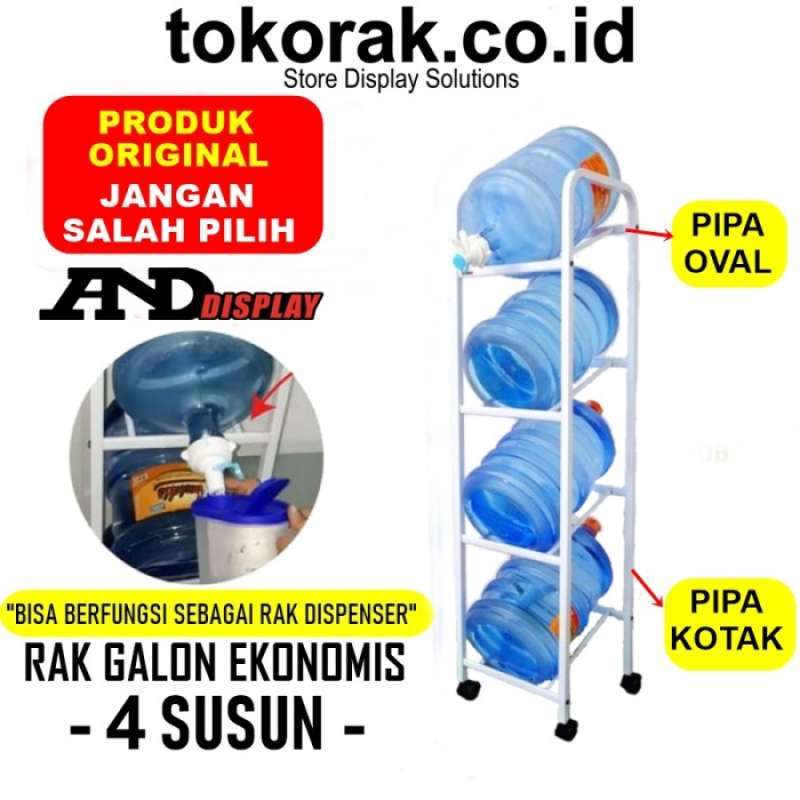 Jual RAK GALON SUSUN 4 - RAK GALON AIR - RAK DISPENSER AIR - RAK GALON ...