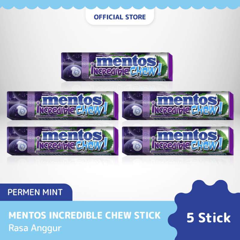 Jual Mentos Grape Incredible Chew Permen [5 Pcs] di Seller Mentos ...