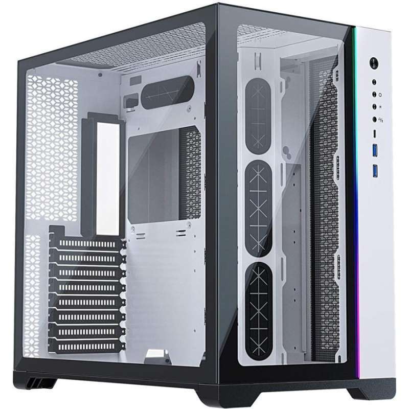 Jual MAGNIUM GEAR Neo Qube White RGB Tempered Glass ATX Computer Case ...