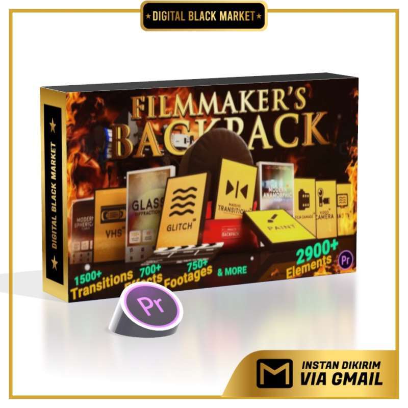 Jual Filmmaker Backpack Big Pack of Transitions di Seller DIGITAL BLACK ...