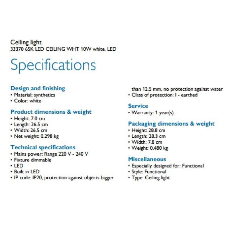 Jual Philips 33370 Cinnabarin 65k Led 10w Di Seller Dejavu Official ...