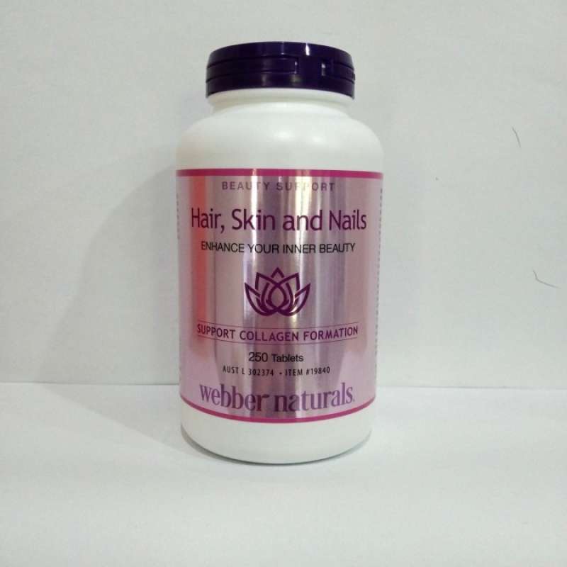 Promo Webber Naturals Hair, Skin and Nails 250 Tablets Diskon 23% di ...