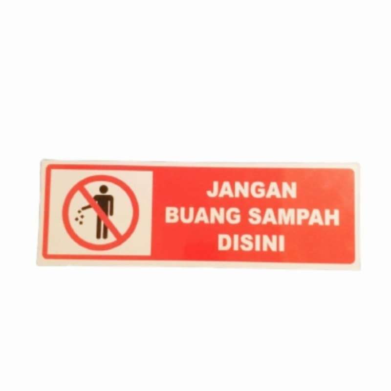 Promo Sign Plat Jangan Buang Sampah Disini/Plat Dilarang Buang Sampah ...