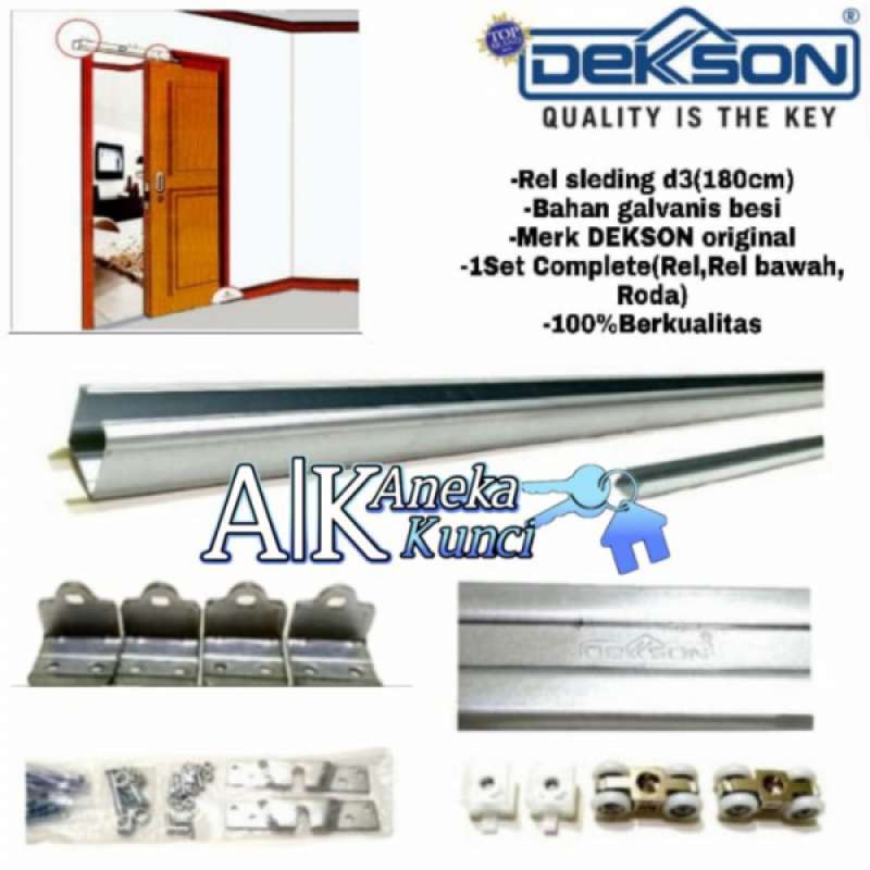 Promo Rel Pintu Geser Dekson D3 180Cm/Rel Sliding Dekson/Rel Gantung ...