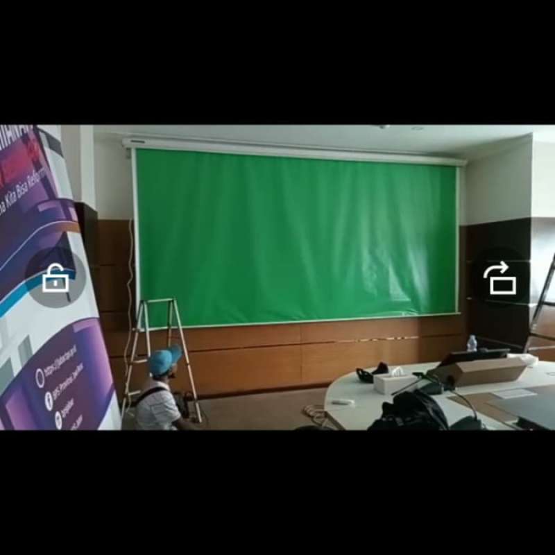 Jual layar green screen motorized lebar 4meter tinggi 3meter di Seller ...