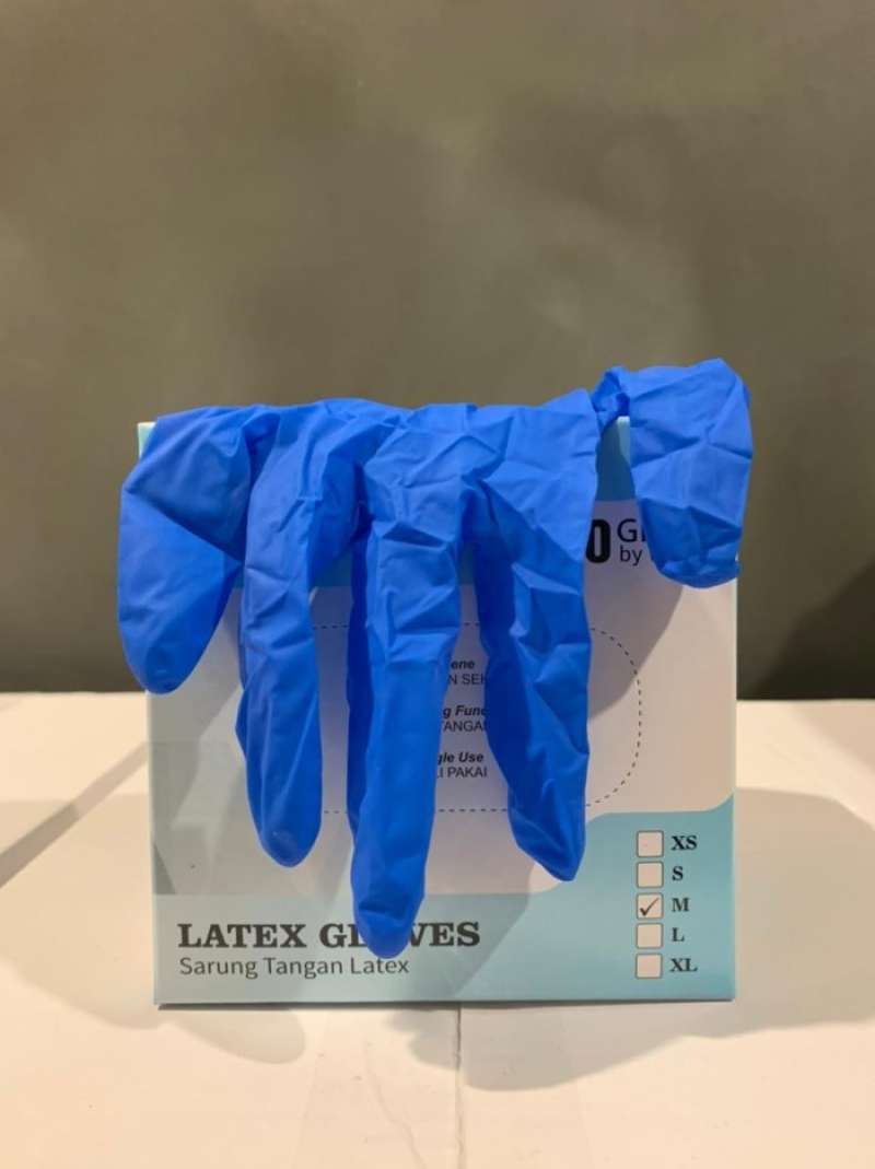 Jual Sarung Tangan Karet Warna / Latex Gloves - Kuning dan Biru di ...