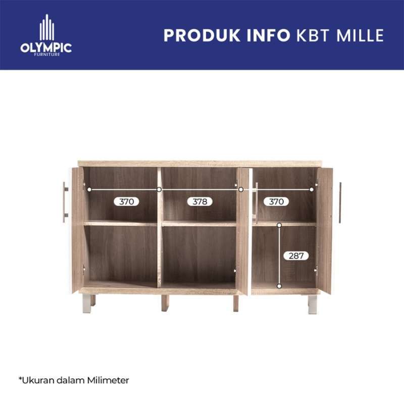 Jual Kitchen Set Rak Dapur Bawah Kitchen Kabinet 3 Pintu Kbt Mille ...