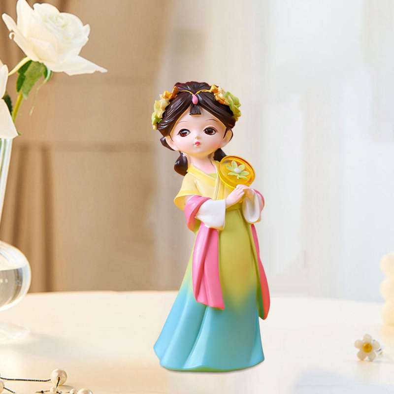 Promo Traditional Chinese Girls Statue Sculpture Entryway Window Resin ...