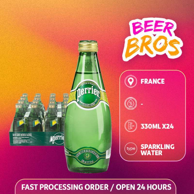 Jual Perrier Sparkling Mineral Water 330ml [ dus isi 24 botol ] di Seller Beer Bros Indonesia ...