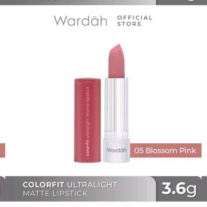 Jual Wardah Lipstick Ultralight Matte Lipstick Varian Blossom Pink di ...