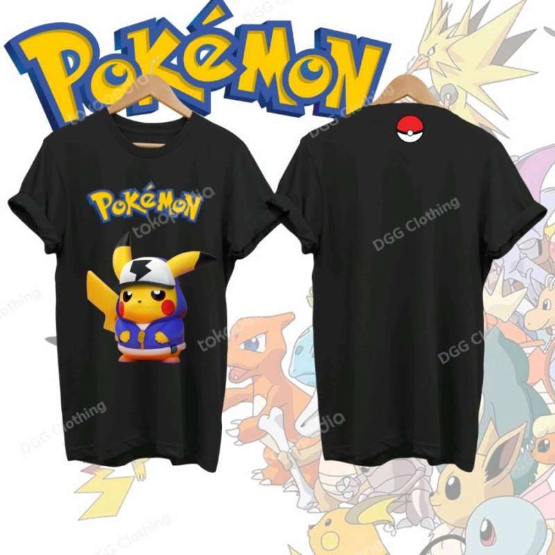 Jual Baju Kaos Pokemon Pikachu - Tshirt Pokemon Kaos Anak dan Dewasa ... Jual Baju Kaos Pokemon Pikachu - Tshirt Pokemon Kaos Anak dan Dewasa ...