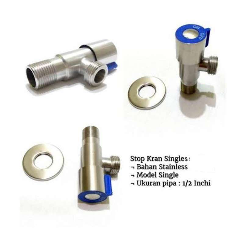 Jual Stop Kran Air Single Stainless 1/2 Inch Di Seller Vanilla ...