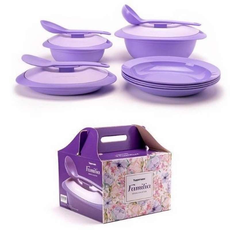 Promo Tupperware Familia Serving Collection Set Ungu Diskon 30% di ...