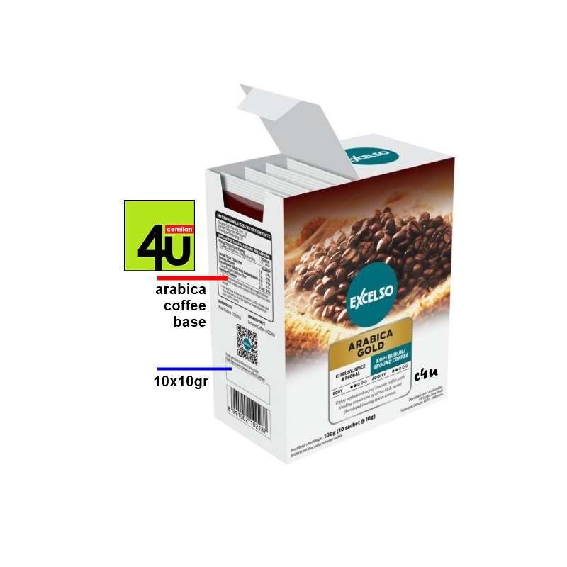 Promo Excelso - Kopi Bubuk - Kemasan Kotak Isi 10 Sachet - Arabica Gold ...