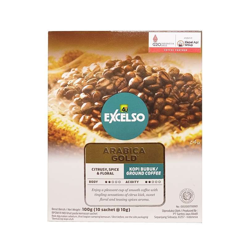 Promo Excelso - Kopi Bubuk - Kemasan Kotak Isi 10 Sachet - Arabica Gold ...