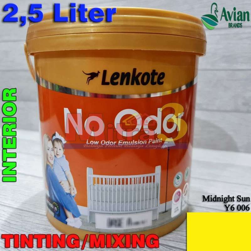 Promo Cat Tembok Interior Lenkote No Odor 2,5L Midnight Sun Kuning Es ...