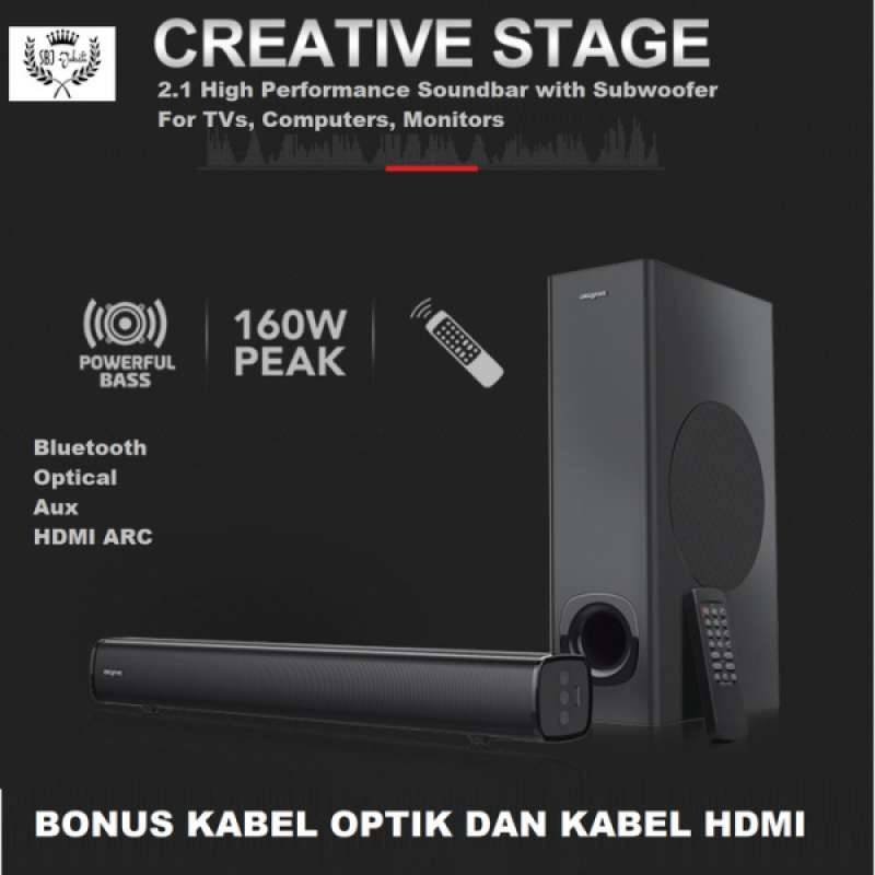 Promo Speaker Creative Stage 2.1 Soundbar Premium Sound Bluetooth 160 ...