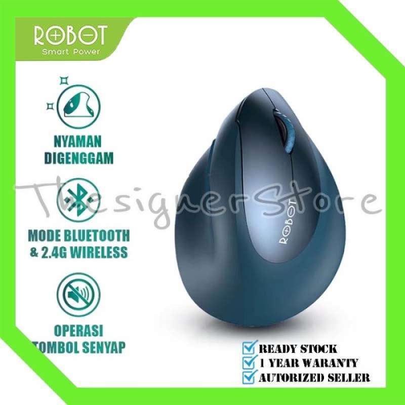 Promo ROBOT Guru Master 1 Vertical Mouse Dual Mode Wireless Bluetooth ...