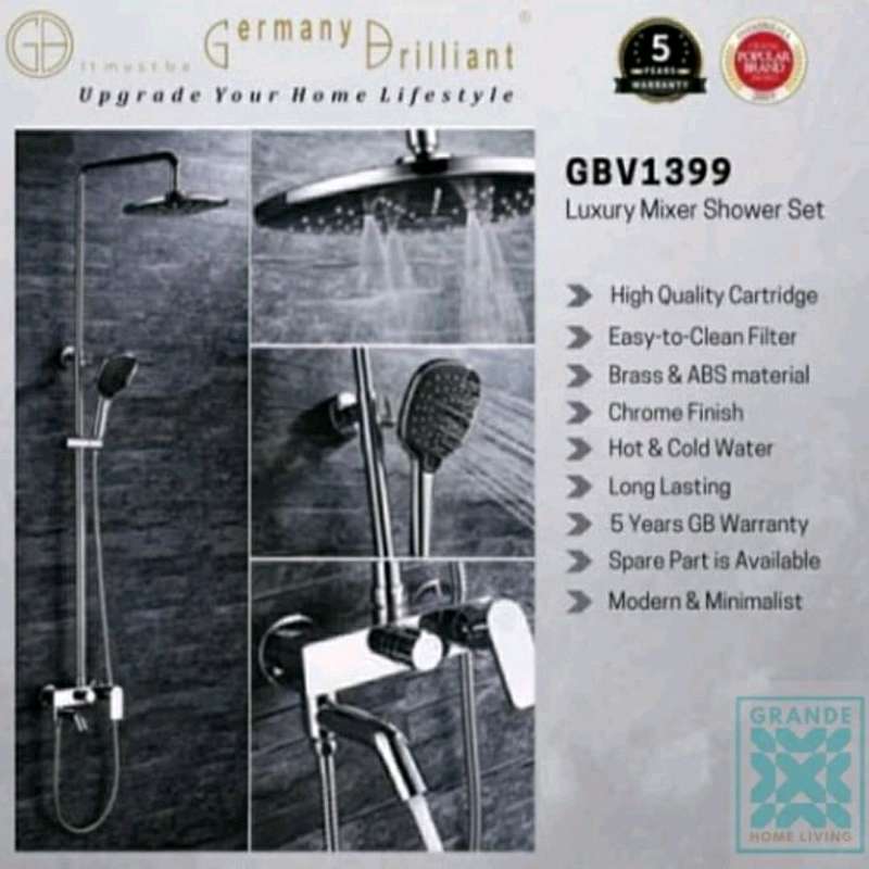 Jual Shower Set Germany Brilliant Shower Set GBV1399B di Seller Grande ...