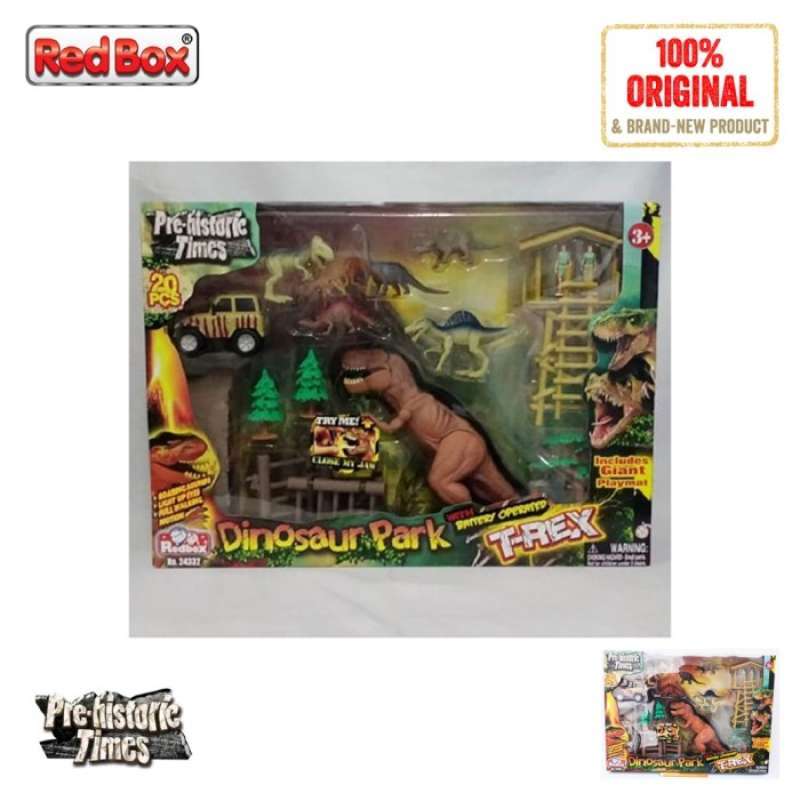 Promo Red Box Toys Pre-Historic Times T-Rex Dinosaur Park Light and ...