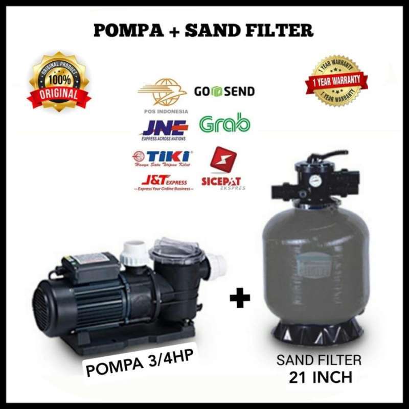 Jual POMPA KOLAM RENANG VENEZIA 3/4HP + SAND FILTER 21 di Seller Mega ...