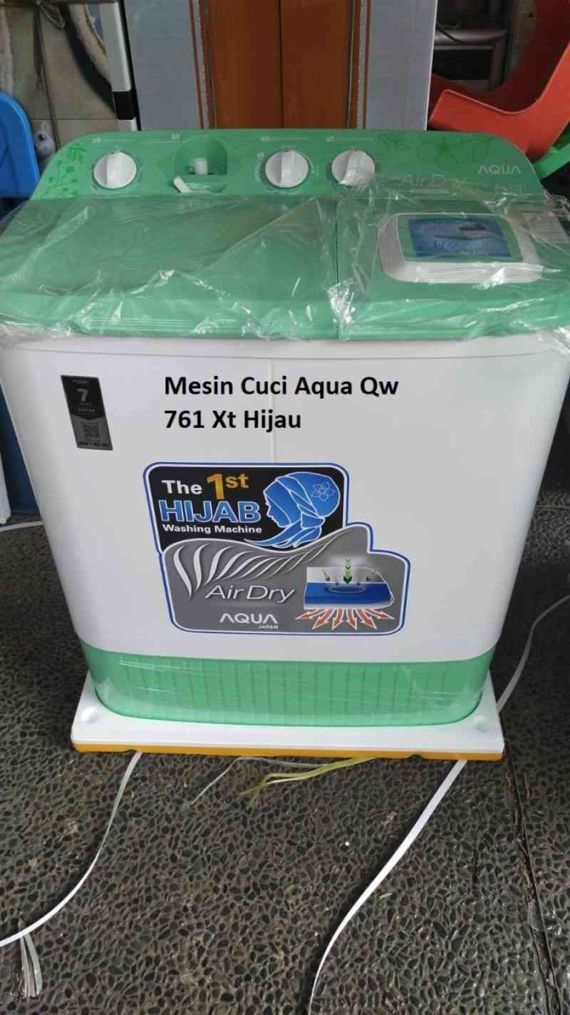 Jual Mesin Cuci 2 Tabung AQUA QW 761 XT 7 KG Hijab Airdry Water Selector di Seller Niaga Baru ...