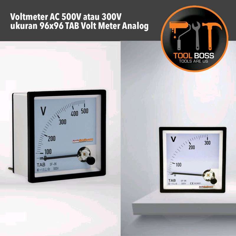 Jual VOLTMETER AC 300 V 96 x 96 TAB VOLT METER ANALOG di Seller ToolBoss - Jagakarsa, Kota ...