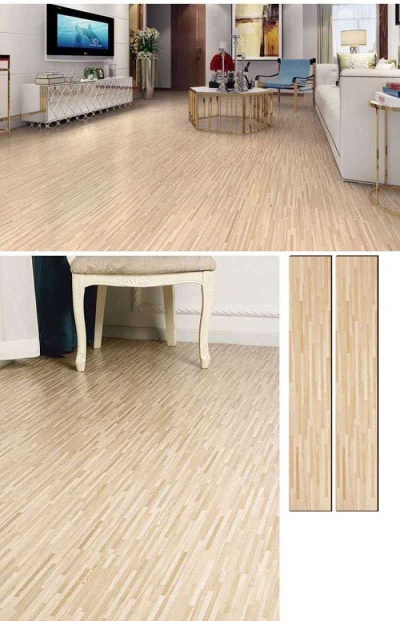 Promo PARKET STICKER LANTAI BAHAN PVC WATERPROOF MOTIF KAYU DOFF UKURAN ...