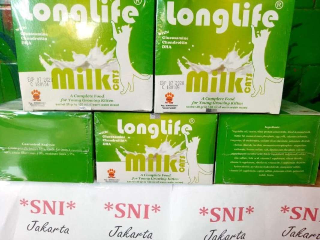 Jual Susu Kucing Longlife Milk Cat Long Life Kitten Kemasan Hijau 1 Box di Seller Widya Planet ...
