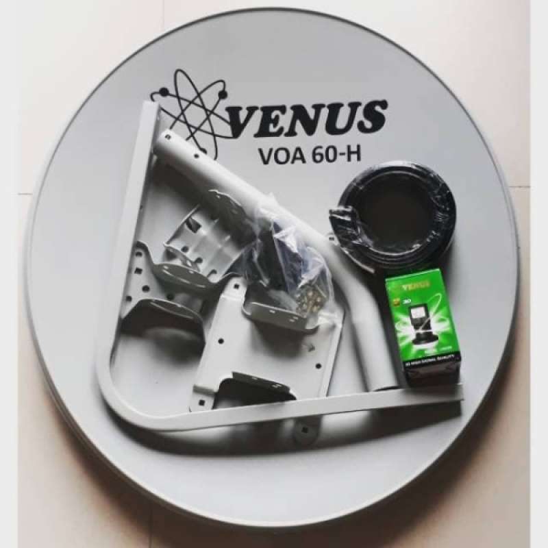 Promo Free Ongkir Dish Venus 60 Cm Include Lnb Ku Offset Dan Kabel 15M ...