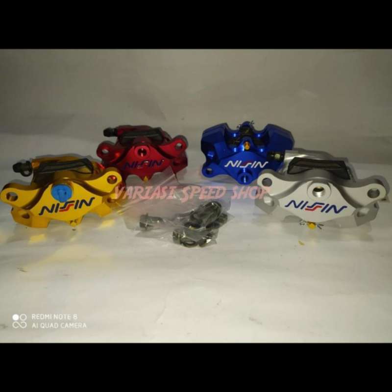 Jual Paket Kaliper Depan 2p/2piston Plus Baut Breket Ninja R Rr Satria Fu - Kaliper Nssn 20 Biru ...
