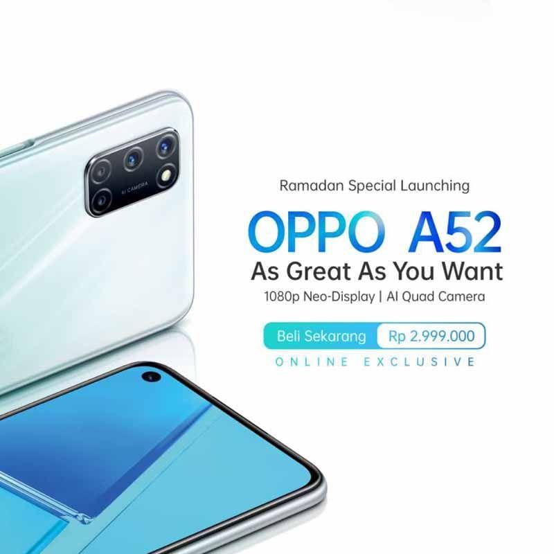Jual OPPO A52 Smartphone [128GB/ 6GB] di Seller TOKO HANDIKA SURYA ...