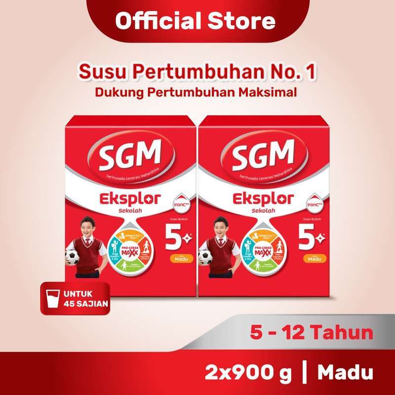 Jual SGM Eksplor Sekolah 5 Pro-GressMaxx Madu Susu Bubuk 900 gr x 2 di Seller sundayaugust ...